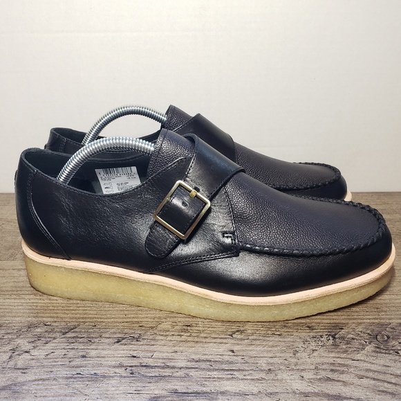Clarks | Shoes | Clarks Originals Mens Burcott Monk Black Leather ...